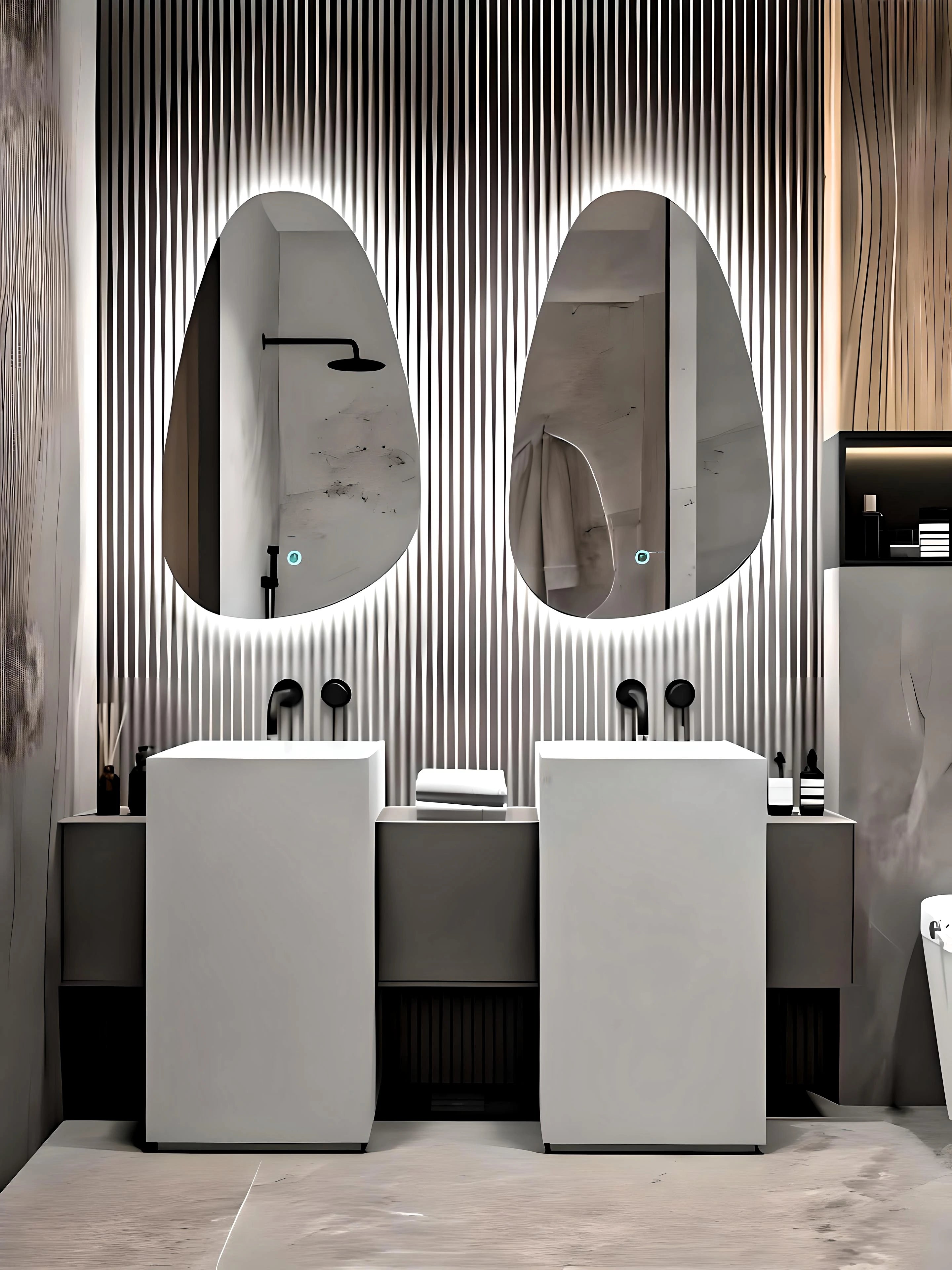 Glassonomic Modern Trio LED Mirror | HD View | Best Quality